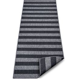 Läufer Andas "Alan" Teppiche Gr. B/L: 80 cm x 350 cm, 5 mm, 1 St., schwarz (anthrazit, schwarz) Küchenläufer