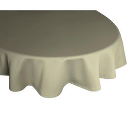 Tischdecke WIRTH "Umea" Tischdecken Gr. B/L: 190 cm x 130 cm, 1 St., oval, grau (dunkelgrau) Tischdecken