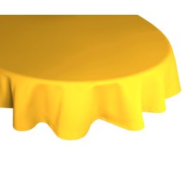 Tischdecke WIRTH "Umea" Tischdecken Gr. B/L: 190 cm x 130 cm, 1 St., oval, goldfarben Tischdecken