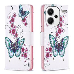 Wigento Handyhülle Für Xiaomi Redmi Note 13 Pro Plus Kunstleder Tasche Hülle Book Motiv 3