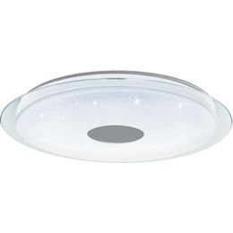 Deckenleuchte Eglo "LANCIANO-Z" Lampen Gr. Ø 77,00 cm Höhe: 9,50 cm, weiß (weiß, transparent) LED Deckenlampen