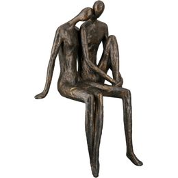 Kantenhocker CASABLANCA BY GILDE "Skulptur XL Couple" Dekofiguren Gr. B/H/T: 19 cm x 35 cm x 13 cm, braun (bronzefarben) Weitere Figuren Skulpturen
