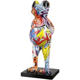 Tierfigur CASABLANCA BY GILDE "Skulptur Frosch Street Art" Dekofiguren Gr. B/H/T: 12,5 cm x 30,5 cm x 10 cm, bunt Tierfiguren