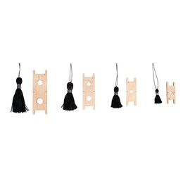Rayher Hobby Quasten Maker, FSC Mix Cred Natur - 4 Größen Bastelgarn, (4-St)