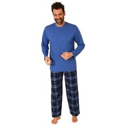 Normann Pyjama Herren Schlafanzug lang