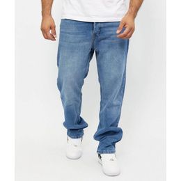 Denim Distriqt Loose-fit-Jeans Lässige Baggy Herren Jeans Hip Hop Jeans Blau W34/L34