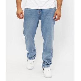 Denim Distriqt Loose-fit-Jeans Lässige Baggy Herren Jeans Hip Hop Jeans Hellblau W34/L34