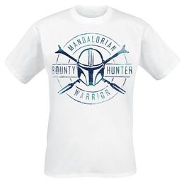 Star Wars The Mandalorian - Bounty Hunter Warrior T-Shirt weiß in L