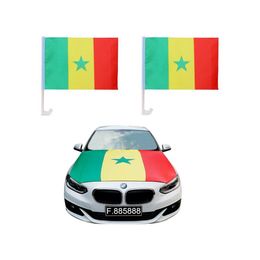 Sonia Originelli Fahne Auto-Fan-Paket Senegal Flaggen Außenspiegel Motorhaubenüberzieher
