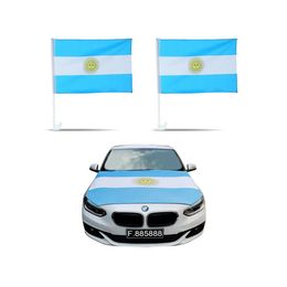 Sonia Originelli Fahne Auto-Fan-Paket Argentinien Argentina Magnet Motorhaubenüberzug