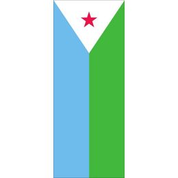 flaggenmeer Flagge Flagge Dschibuti 110 g/m² Hochformat
