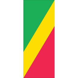 flaggenmeer Flagge Flagge Kongo (Republik) 110 g/m² Hochformat