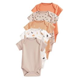 next Kurzarmbody 5er-Pack gerippter Baby-Bodysuits mit kurzen Arm (5-tlg)