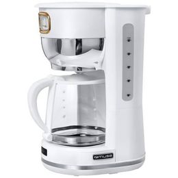MUSE MS-220 W Kaffeemaschine Weiß Fassungsvermögen Tassen=10 Glaskanne, Warmhaltefunktion