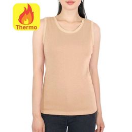 dy_mode Thermounterhemd Thermoshirt Damen Ärmellos Thermo Unterhemd mit Innenfutter Gefüttert