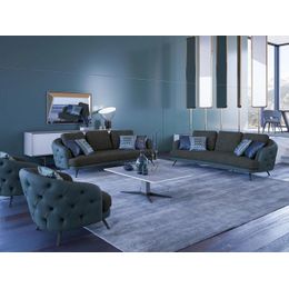 JVmoebel Wohnzimmer-Set Braun Wohnzimmer 2x Dreisitzer Sofa 2x Sessel Luxus Couchtisch