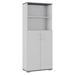 Lomadox Aktenschrank PRATO-01 Büro in grau mit graphit