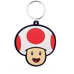 Nintendo Schlüsselanhänger Schlüsselanhänger Kinder Mini Super Mario Toad Anhänger keychain 6 cm