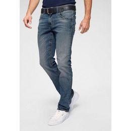 CAMP DAVID Straight-Jeans NI:CO:R611 mit markanten Steppnähten, blau