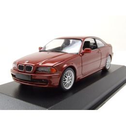 Maxichamps Modellauto BMW 3er E46 Coupe 1999 rot metallic Modellauto 1:43 Maxichamps