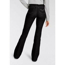 Arizona Bootcut-Jeans Comfort-Fit High Waist, schwarz