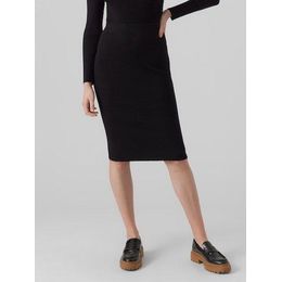 Véro Moda Vero Moda Strickrock VMKARIS HW BELOWKNEE SKIRT GA BOO, schwarz