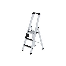 Proregal® Stehleiter Stufen-Stehleiter einseitig begehbar mit clip-step 3 Stufen