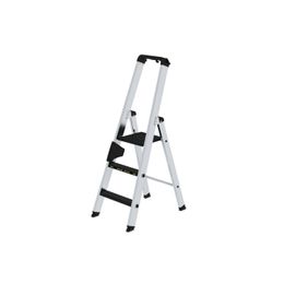 Proregal® Stehleiter Stufen-Stehleiter 250 kg einseitig begehbar mit clip-step R13 3 Stufen