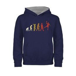 Shirtracer Hoodie Handball Evolution Vintage Male Kinder Sport Kleidung