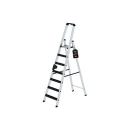 Proregal® Stehleiter Stufen-Stehleiter einseitig begehbar mit clip-step relax 7 Stufen