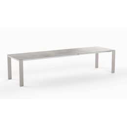 Sit Mobilia OLYMPIA Oslo Ausziehtisch Edelstahl 1 Dreheinlage 60 cm Beton Dunkel/Silber Keramik/Edelstahl