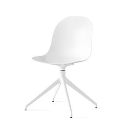 4-Fußstuhl CONNUBIA "Academy CB/1694" Stühle Gr. B/H/T: 49 cm x 84 cm x 50 cm, Aluminium, weiß (schneeweiß, schneeweiß) 4-Fuß-Stühle 180 drehbare Sitzschale mit Rückholmechanismus