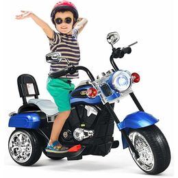 GOPLUS Elektromotorrad mit Hupe, Dreirad Kindermotorrad mit Vor-und Rückwaertsschalter, 6V Akku/Elektrisches Motorrad, Mortorcycle,