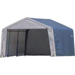 Folien Weidezelt Zeltgarage Grau 370x370x260 cm - ShelterLogic