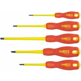 Neo Tools - 5 tlg. Elektriker Schraubendreher-Set CrMo 25 Jahre Garantie