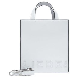 Liebeskind Berlin Shopper Paperbag S PAPER BAG LOGO CARTER, mit viel Stauraum, Shopper, zertifiziert nach Leather Working Group, weiß