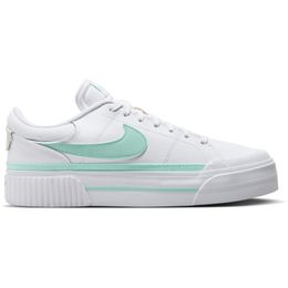 Nike Court Legacy Lift Sneaker Damen in white-mint foam-barely green