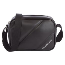 Calvin Klein Jeans Mini Bag QUILTED CAMERABAG18, Handtasche Damen Tasche Damen Schultertasche, schwarz