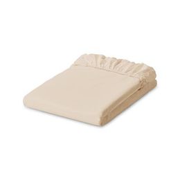 Tchibo Jersey-Spannbettlaken - Beige - 100% Baumwolle