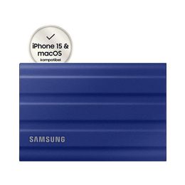 Samsung Portable SSD T7 Shield PC/Mac Festplatte, 1 TB SSD, extern, Blau