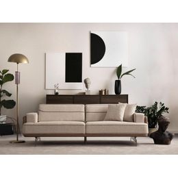 JVmoebel 3-Sitzer Exklusives Beiges Sofa 3 Sitzer Moderne Möbel Wohnzimmer Polster Couch