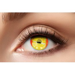 Eyecatcher Farblinsen Gelb Orange Fireball Feuerball Kontaktlinsen für 12 Monate