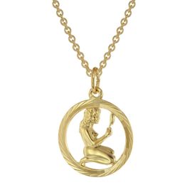 trendor Kette mit Anhänger Sternzeichen Jungfrau Gold 333 Anhänger Ø 16 mm +, goldfarben