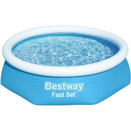 Bestway - Fast Set™ Aufstellpool-Set mit Filterpumpe ø 244 x 61 cm, blau, rund - Blau