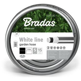 bradas - 5-fach beschichteter Gartenschlauch 1/2 white line verdrehungsfest 50 m