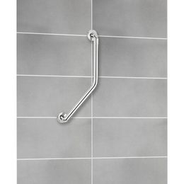 Wenko - Wandhaltegriff Secura 37 x 37 cm Chrom 2er Set, Weiß, Aluminium chrom, Kunststoff - weiß