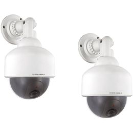 Smartwares® Smartwares - 2er Set Kamera Attrappen / Dummy Dome Cameras mit blinkender LED-Anzeige