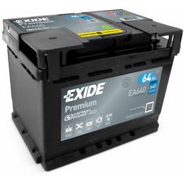 Exide - EA640 Premium Carbon Boost 12V 64Ah 640A Autobatterie inkl. 7,50€ Pfand