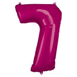 Amscan® Folienballon Zahl 7 pink, 1 St.