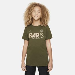 Paris Saint-Germain Mercurial Nike Fußball-T-Shirt für ältere Kinder - Grün